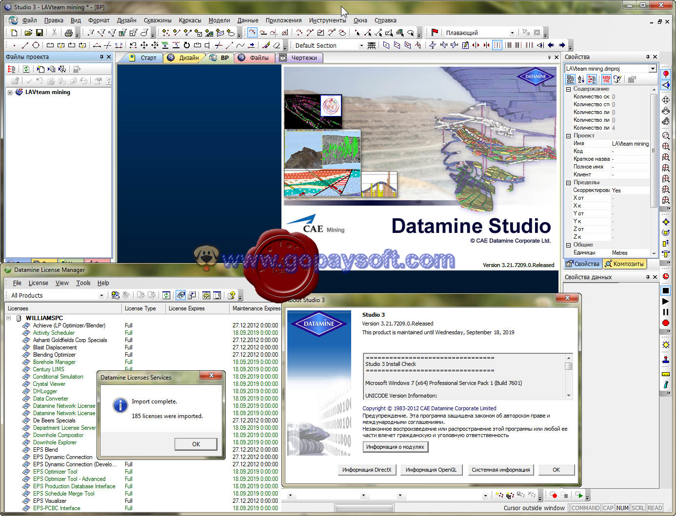CAE Datamine Studio 3.21.7164.0 | GoPaySoft 与您共同关注最新软件资讯