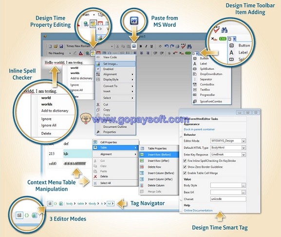 Spicelogic .NET WinForms HTML Editor Control 7.4.11.0破解版 | GoPaySoft 与您共同关注最新软件资讯